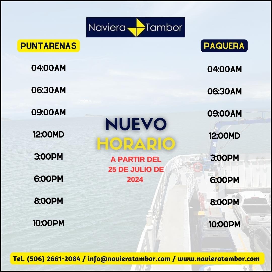 Ferry Tambor 4 inicia operaciones: Desde el viernes 25 de octubre 2024 ...